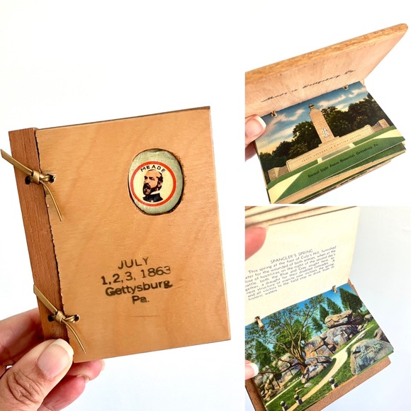 Vintage | Accents | Vintage 4s Gettysburg Pa Wooden Souvenir Booklet Album | Poshmark